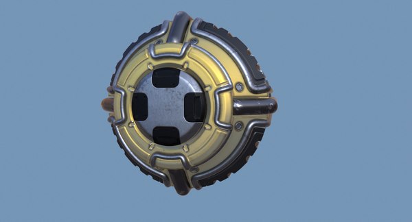 3d sci-fi antimatter container model