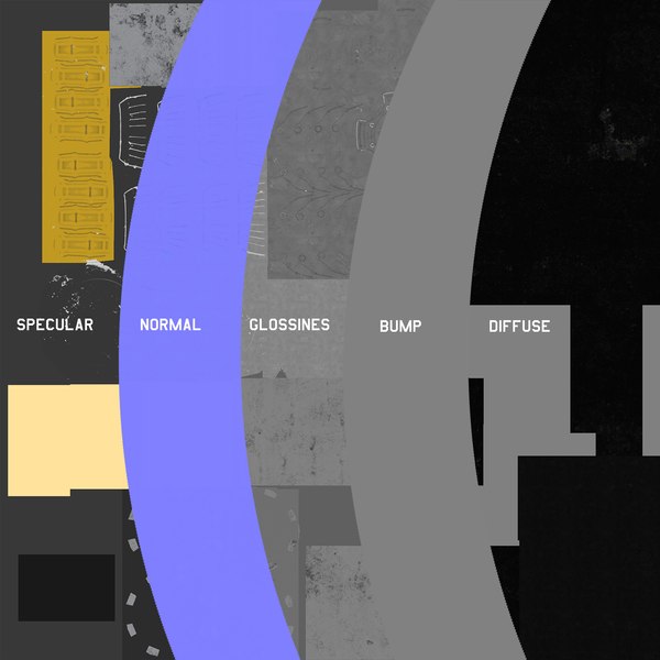 3d sci-fi antimatter container model