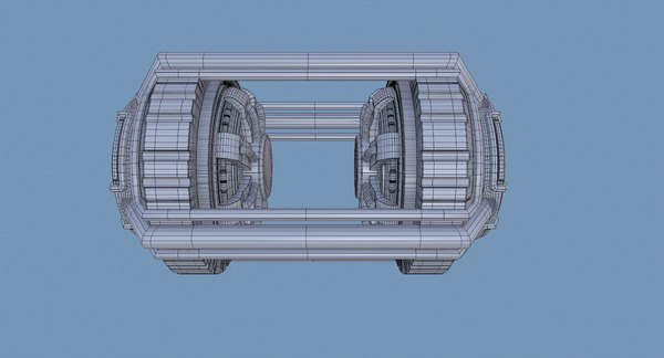 3d sci-fi antimatter container model