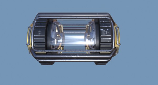 3d sci-fi antimatter container model