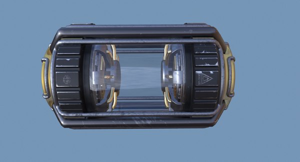 3d sci-fi antimatter container model