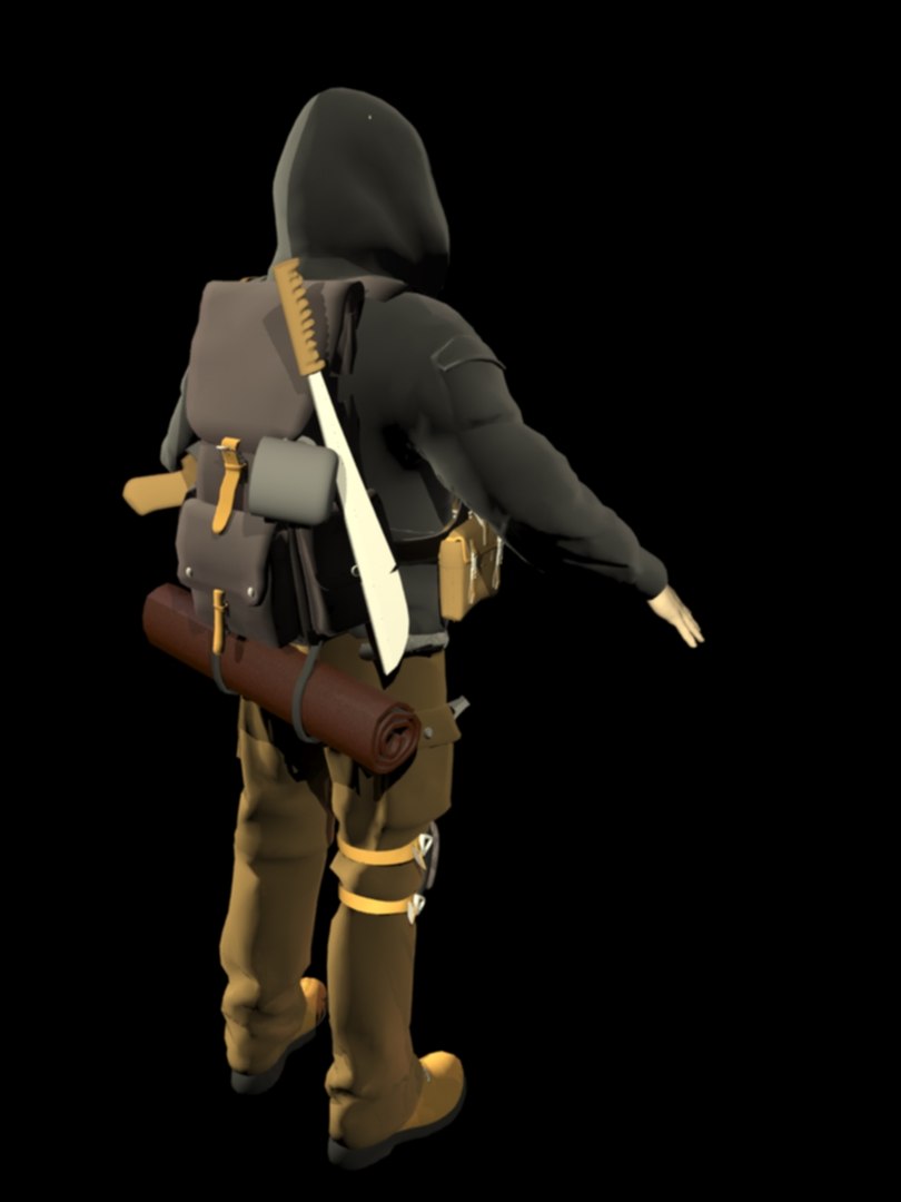 3d Model Post-apocalyptic Wanderer