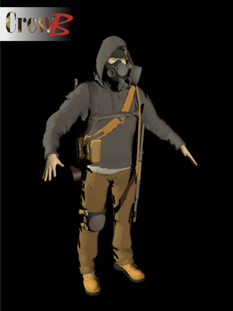 3d Model Post-apocalyptic Wanderer