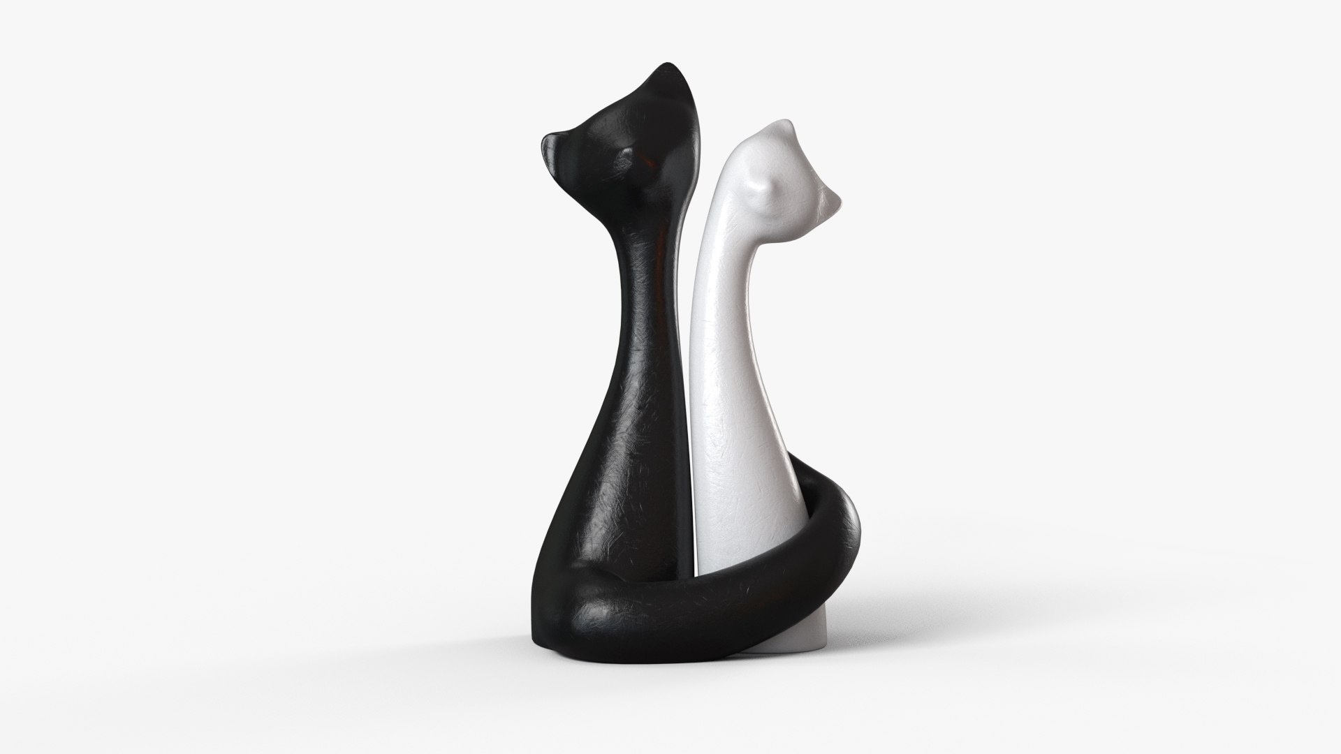 Cats Figurine 3D Model - TurboSquid 2121171