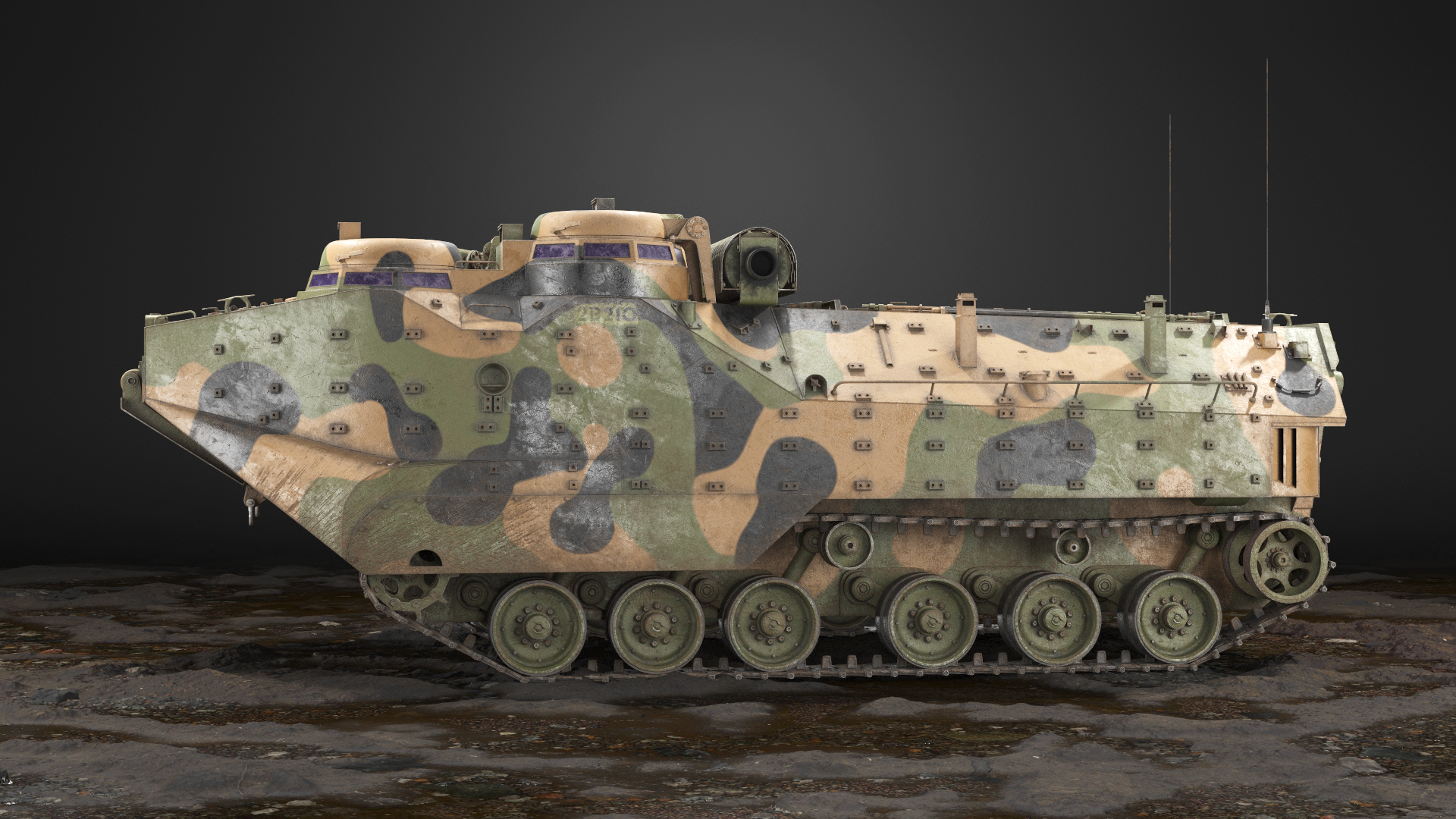 Amphibious Assault Vehicle AAVP-7A1 PBR 3D - TurboSquid 2410699