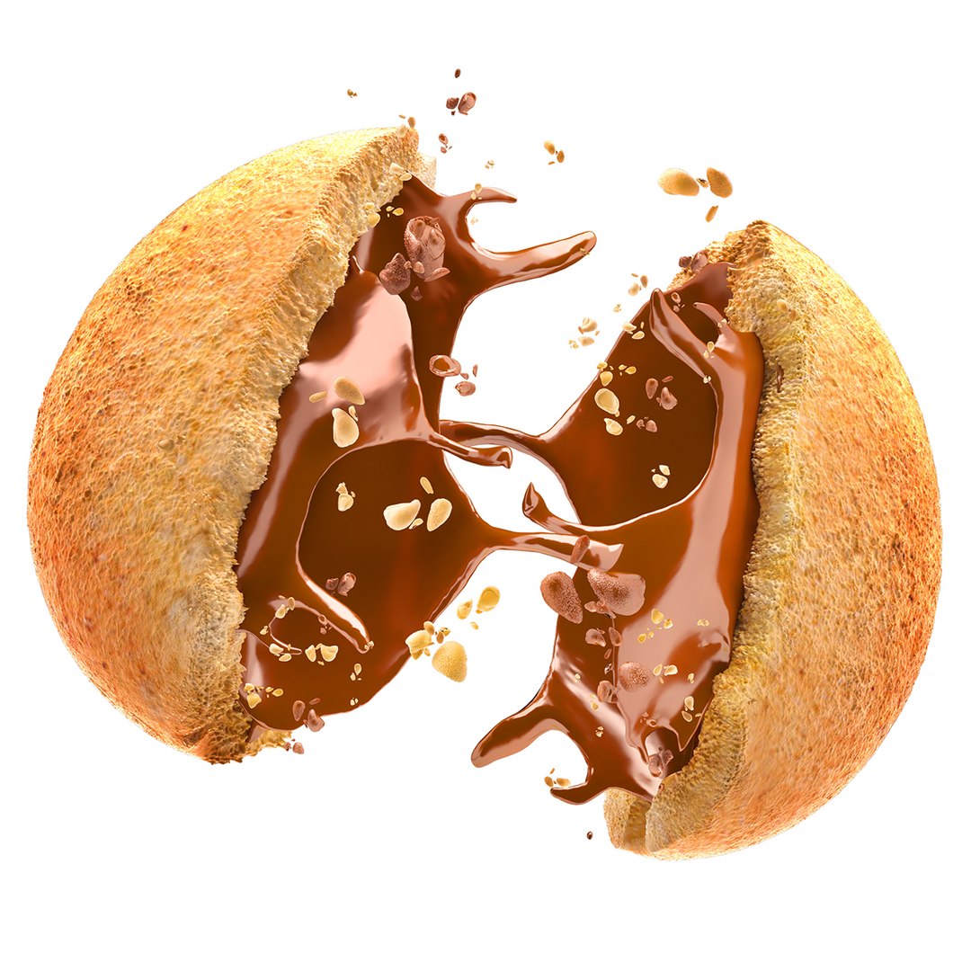 3D Realistic Biscuit With Molten Chocolate - TurboSquid 2247190