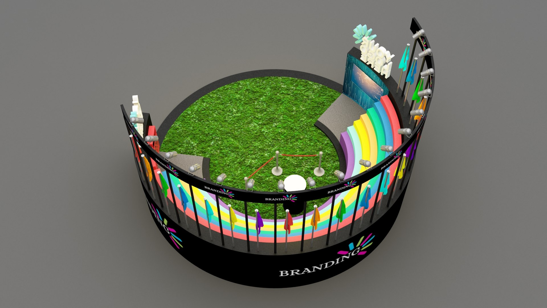 3D Circle Stall model - TurboSquid 1916176