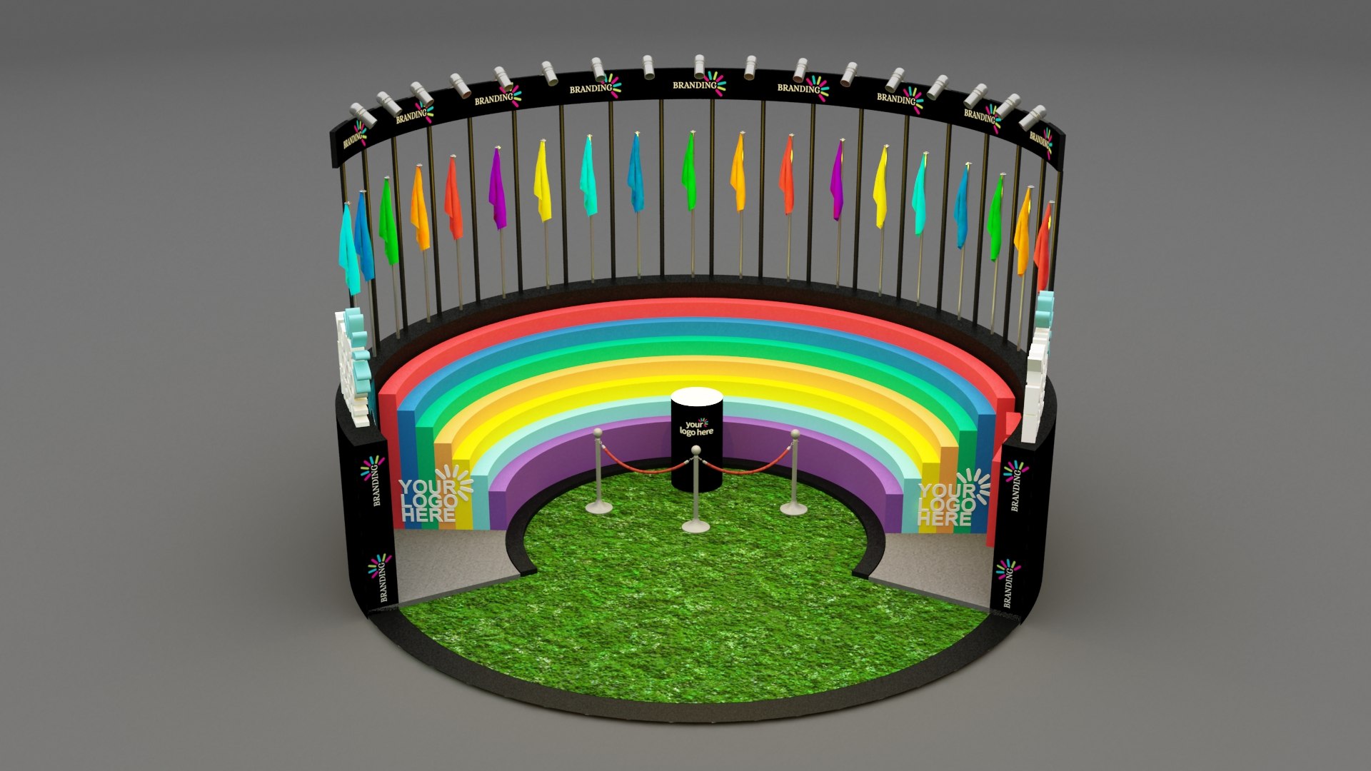3D Circle Stall model - TurboSquid 1916176
