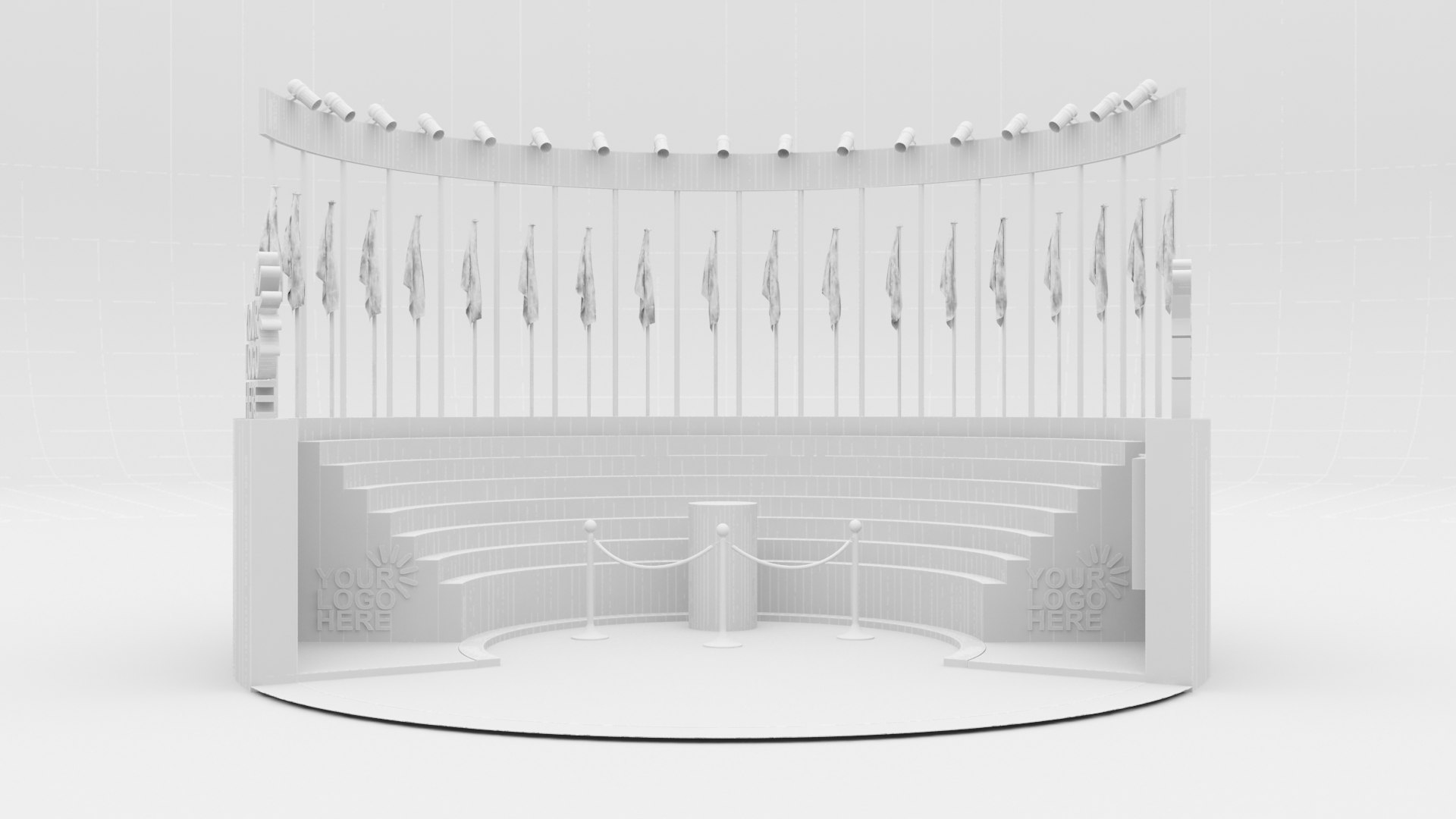 3D Circle Stall model - TurboSquid 1916176