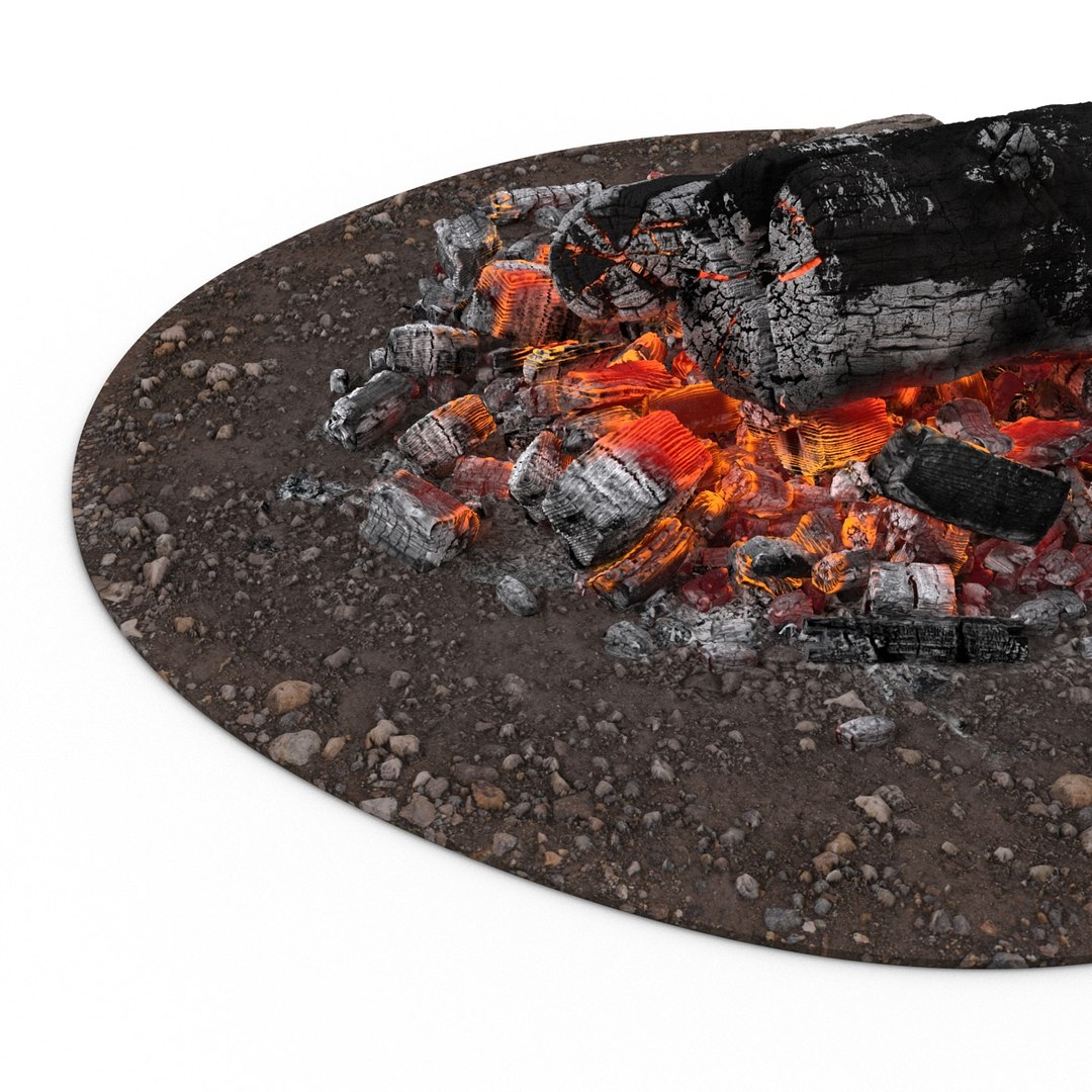 3d model campfire camp