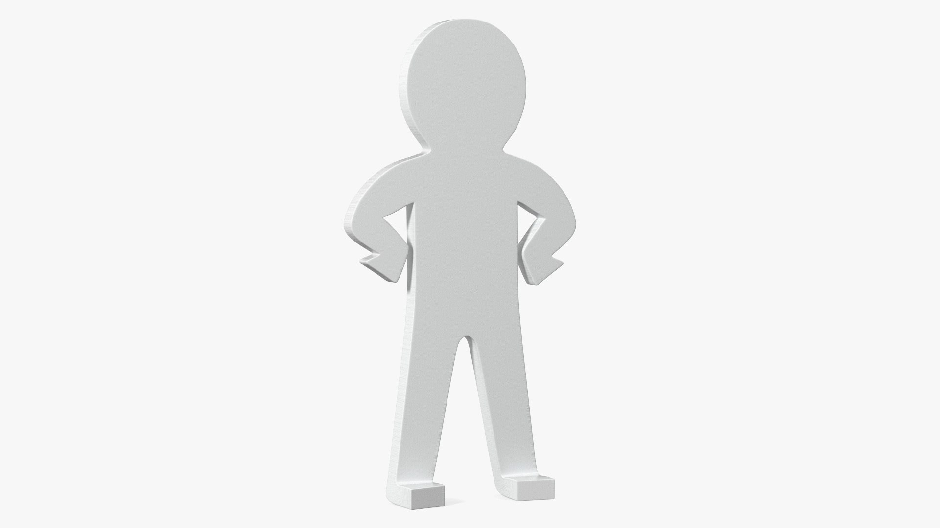 Plastic Stickman Confident Pose White 3D - TurboSquid 2104631
