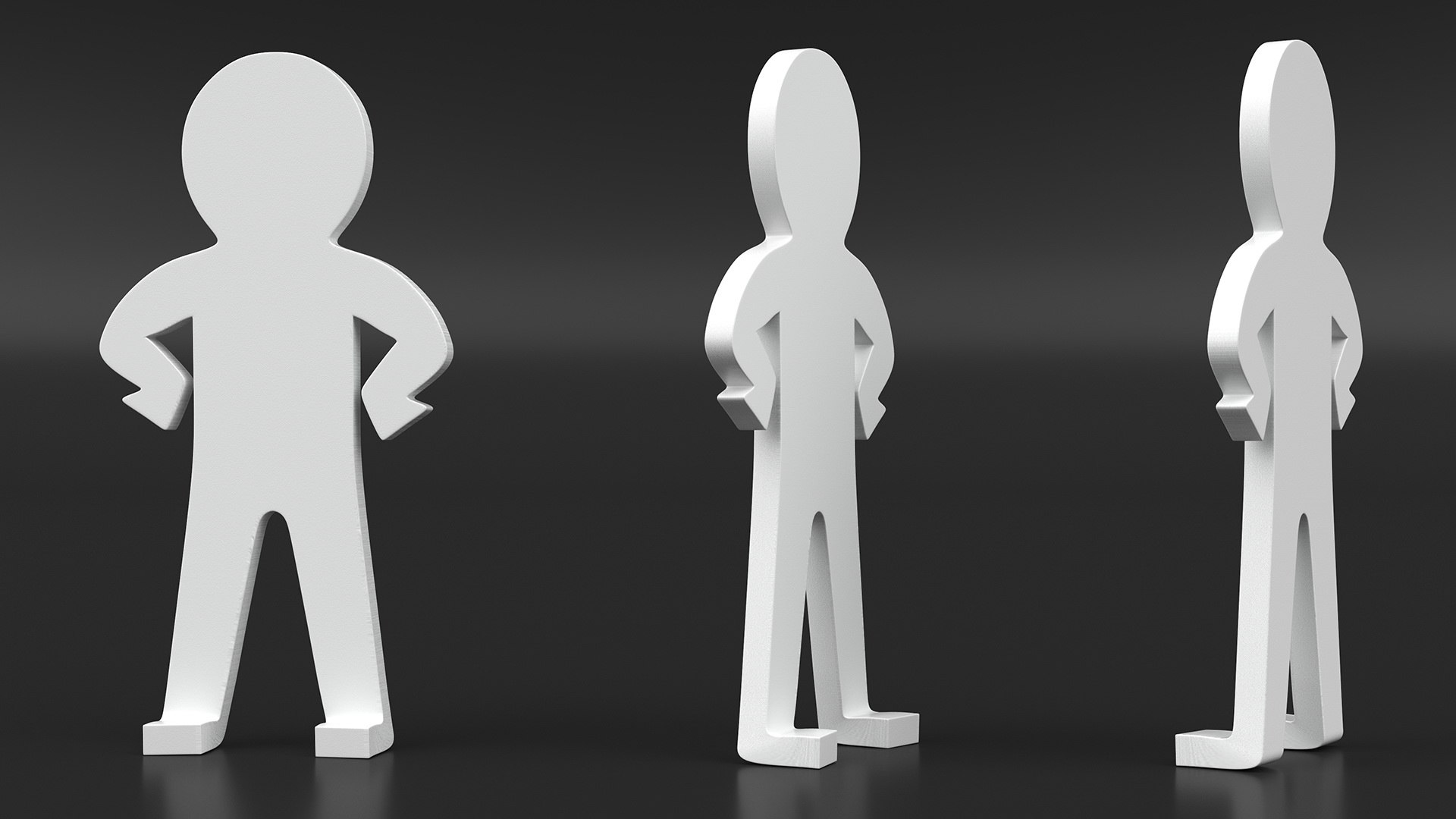 Plastic Stickman Confident Pose White 3D - TurboSquid 2104631