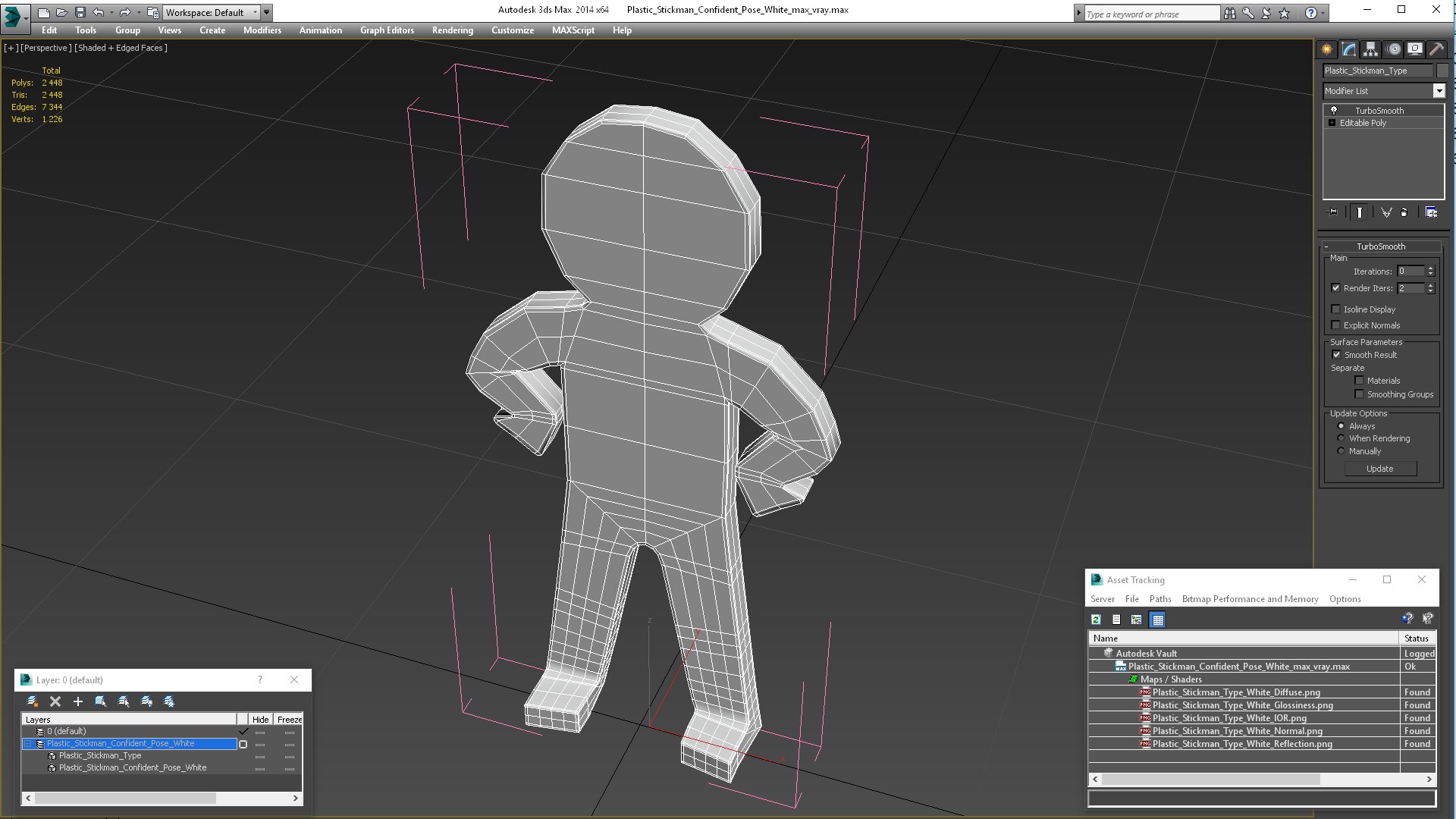 Plastic Stickman Confident Pose White 3D - TurboSquid 2104631