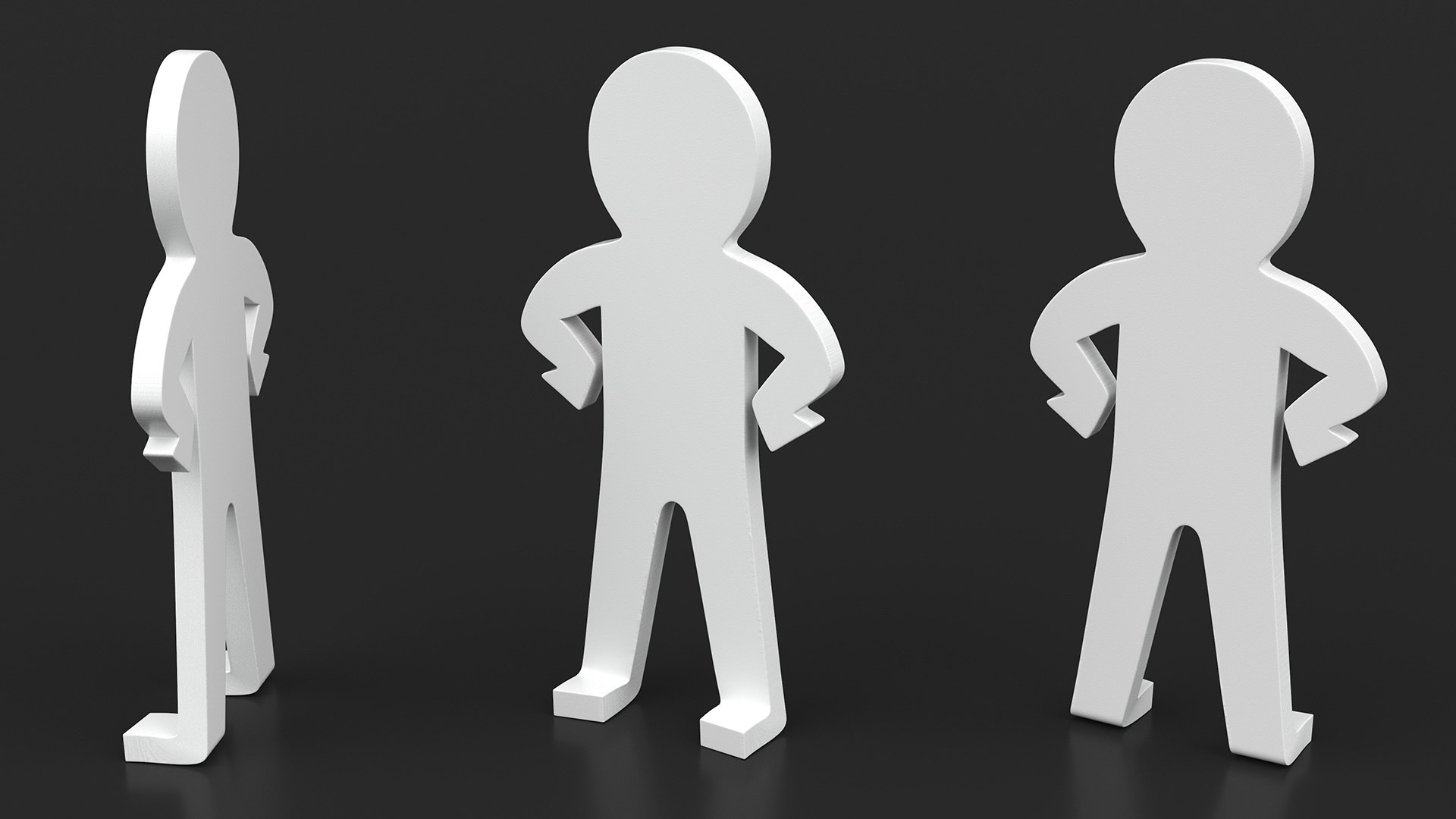 Plastic Stickman Confident Pose White 3D - TurboSquid 2104631