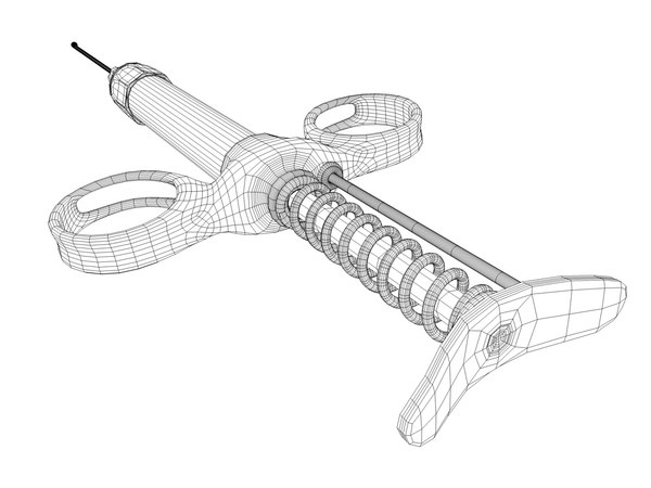 3d model syringe