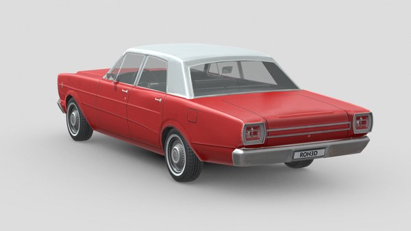 modelo 3d Low Poly Car - Ford Galaxie Sedan 1966 - TurboSquid 2087495