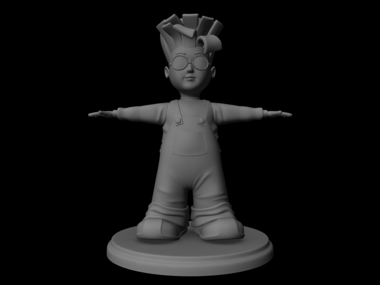 3d obj cartoon kid