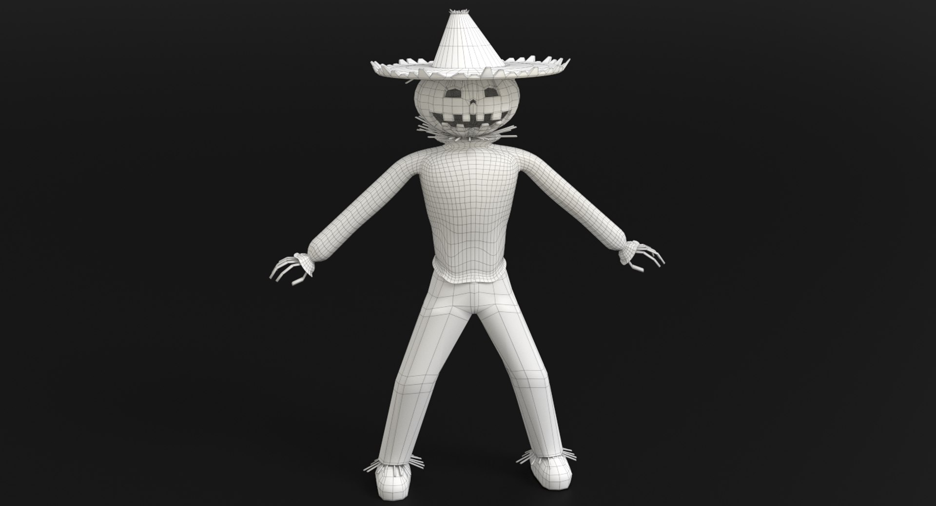 3d Model Jack-o-lantern Scarecrow