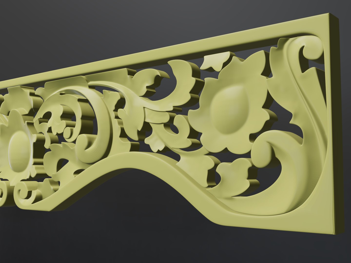Decorative Carved Wood Base Mesh 3D Model - TurboSquid 1703285