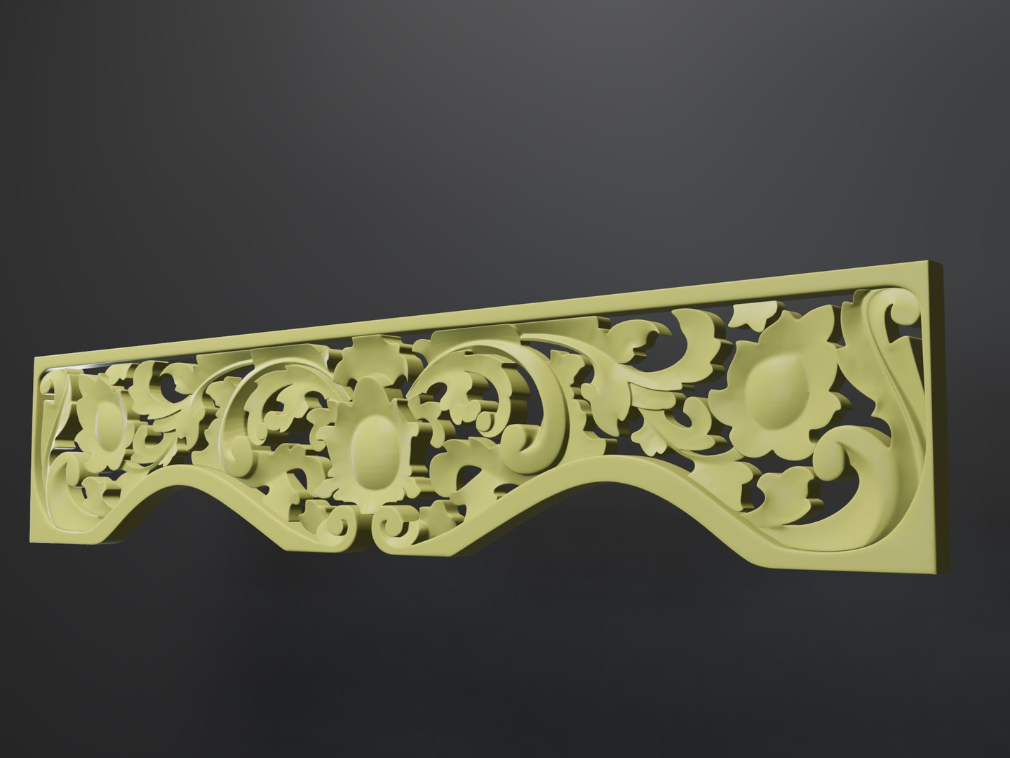 Decorative Carved Wood Base Mesh 3D Model - TurboSquid 1703285