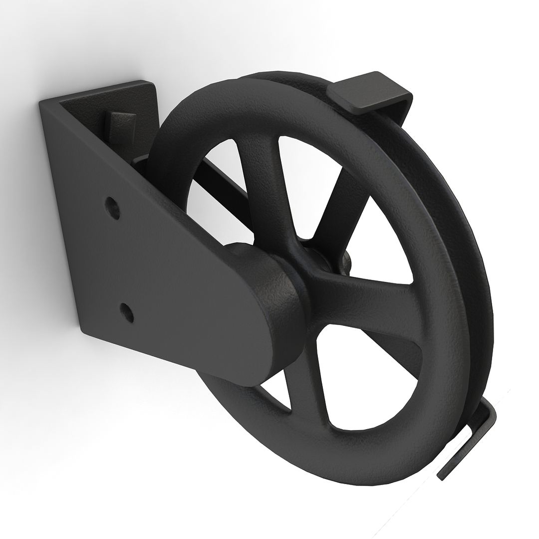 wall mounted retro pulley 3d model