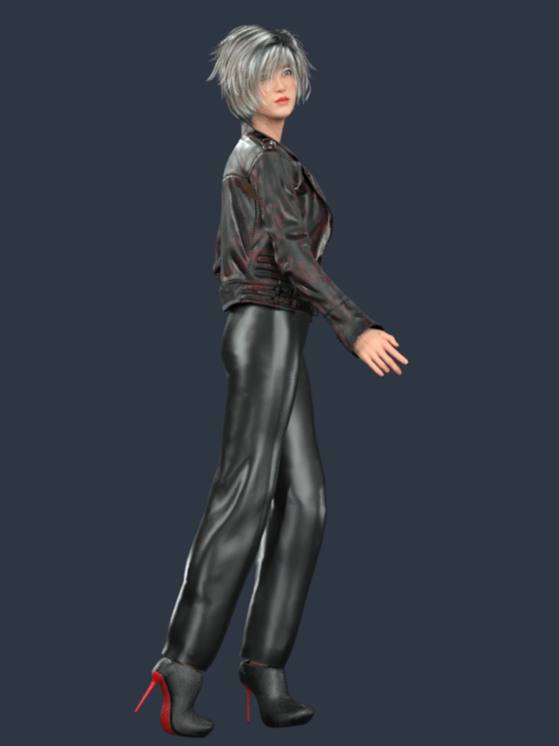 3D Realistic Rigged Very Cute Girl-Eilly Character 3D Model ...