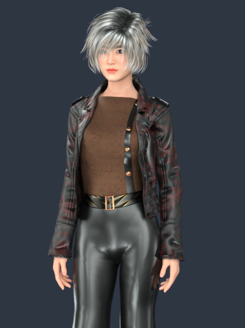 3D Realistic Rigged Very Cute Girl-Eilly Character 3D Model ...