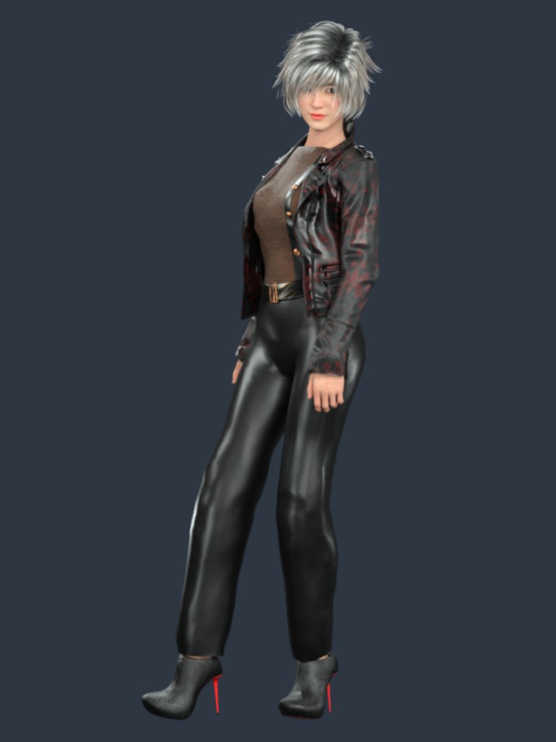 3D Realistic Rigged Very Cute Girl-Eilly Character 3D Model ...