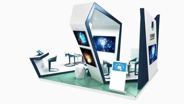 3D Futuristic Exhibition Stand 10 in 1 Collection model - TurboSquid ...