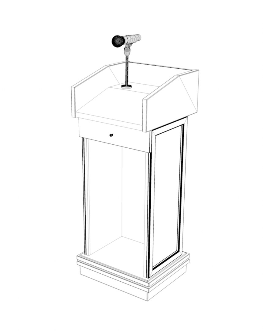 3D Model Podium Stand - TurboSquid 1501939