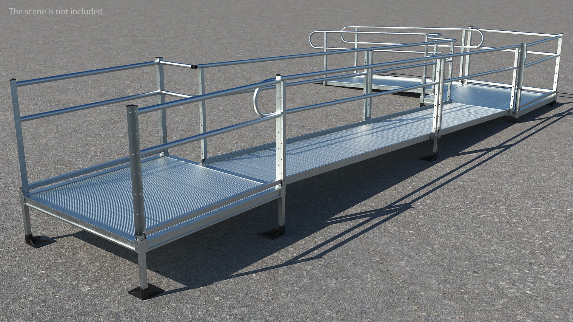 Aluminum modular wheelchair ramp 3D - TurboSquid 1486990