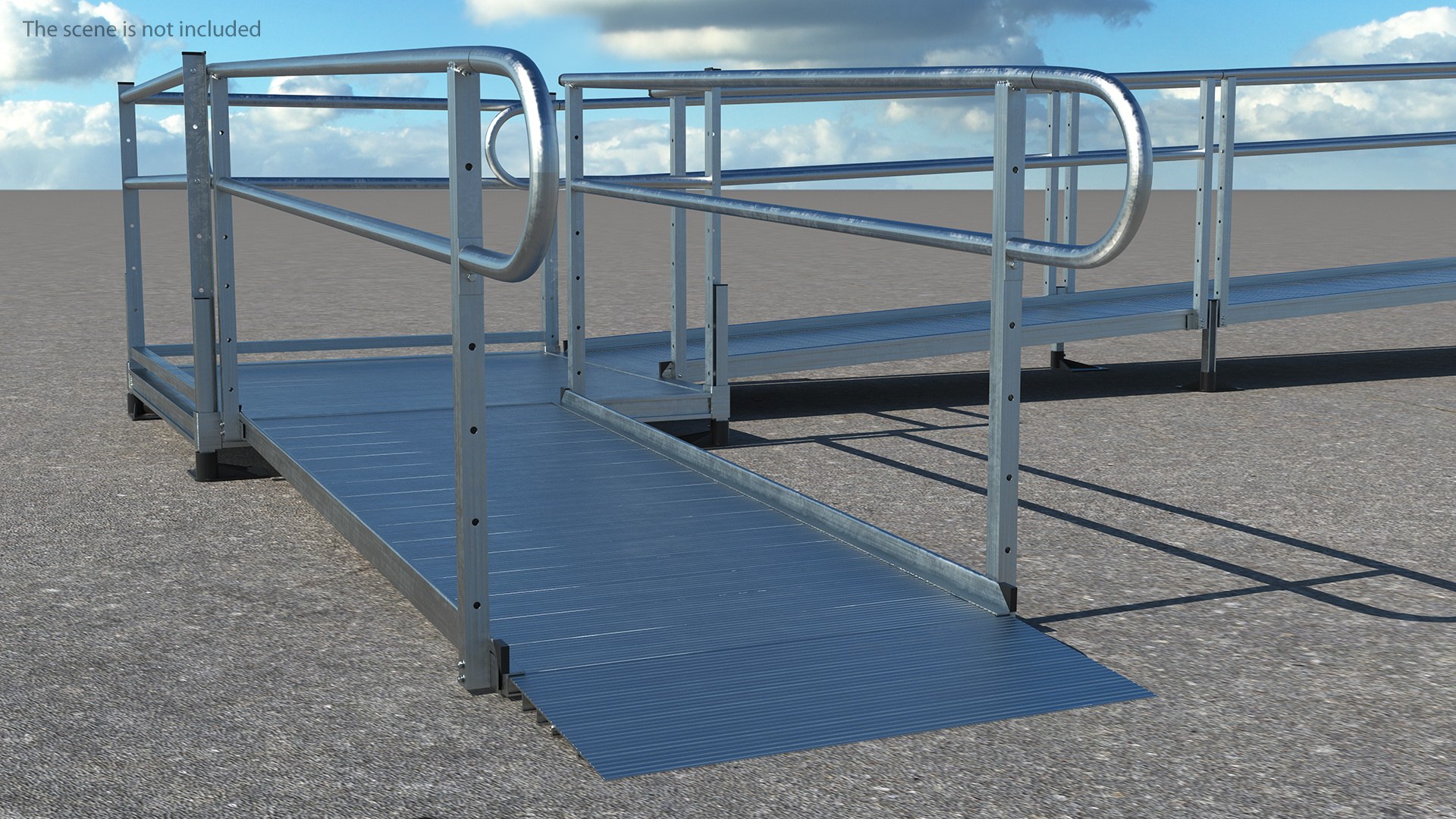 Aluminum modular wheelchair ramp 3D - TurboSquid 1486990
