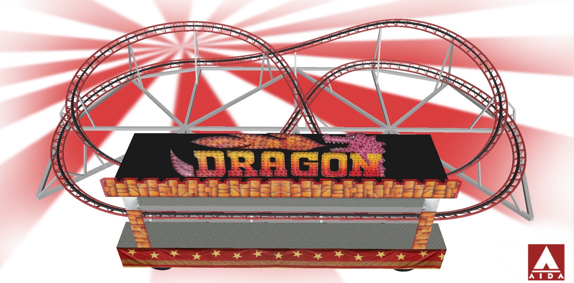 3D Dragon Coaster - TurboSquid 1209696