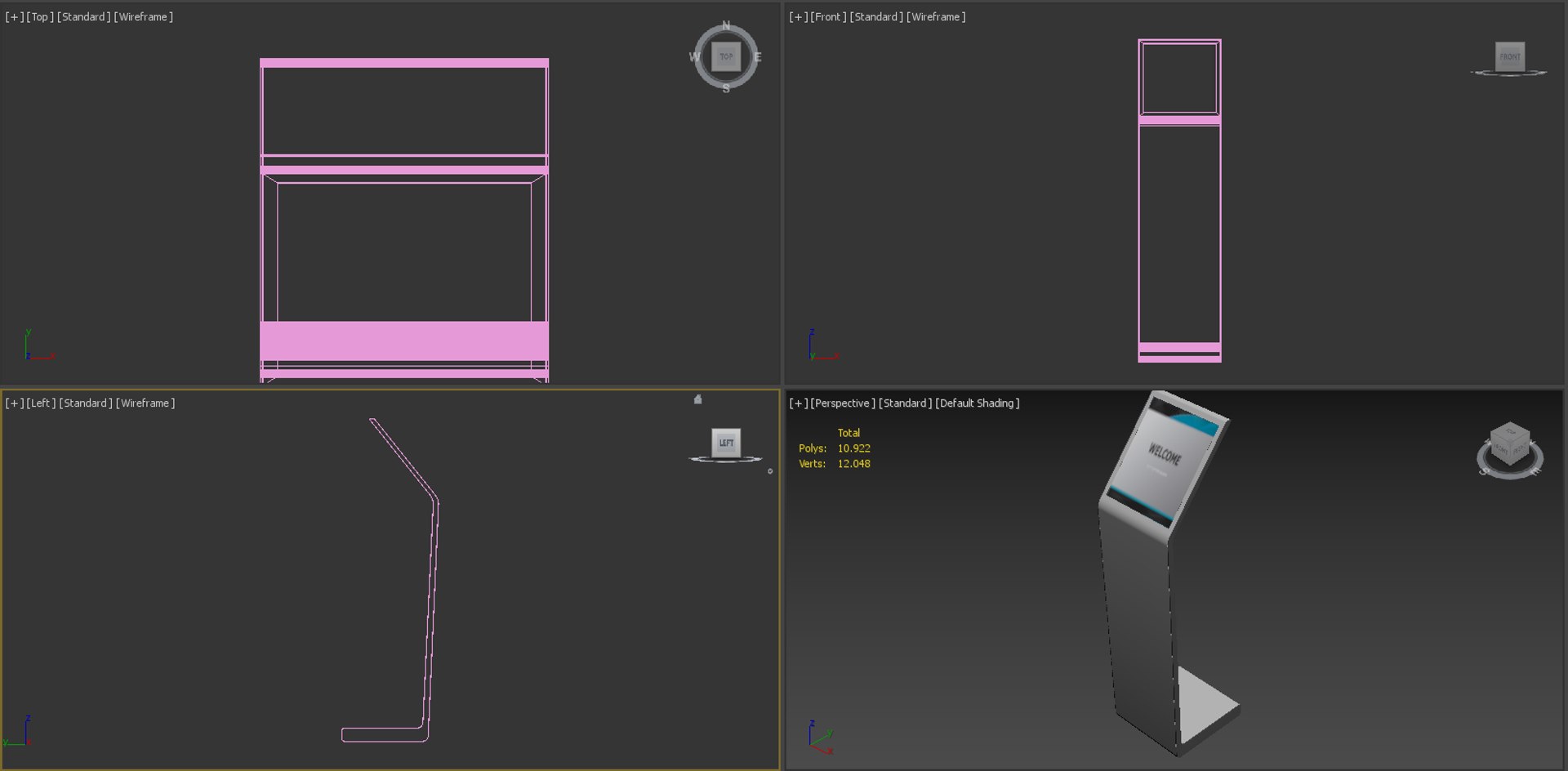 3D Model Sleek 3D Kiosk Model - TurboSquid 2164111