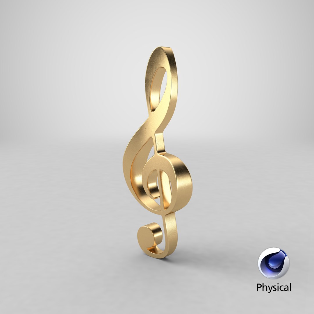 3D treble clef music key model - TurboSquid 1582821