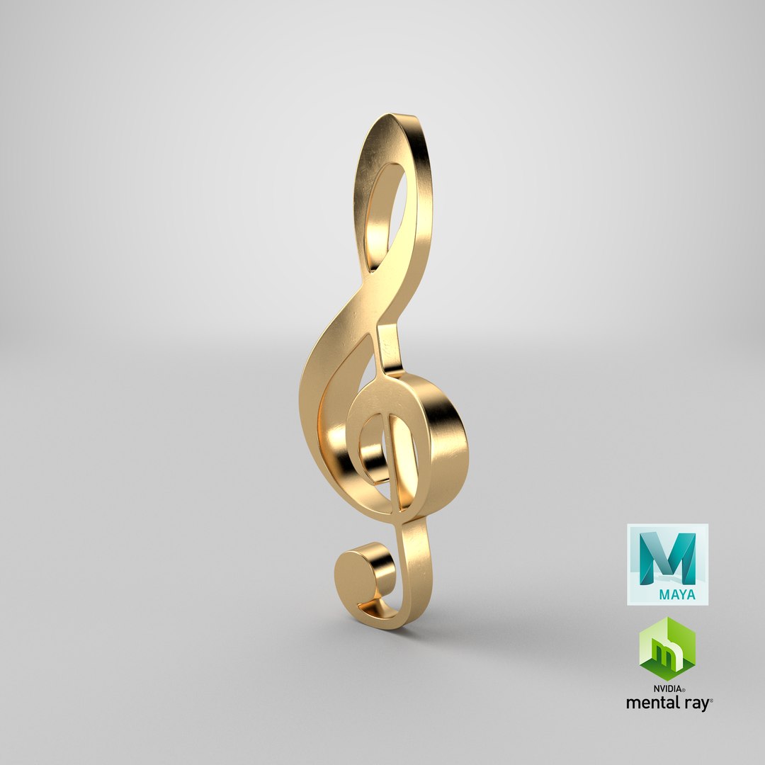3D Treble Clef Music Key Model - TurboSquid 1582821