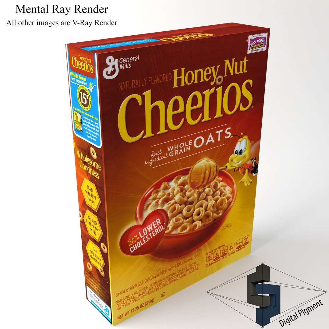 Cheerios Honey Nut 3d Model