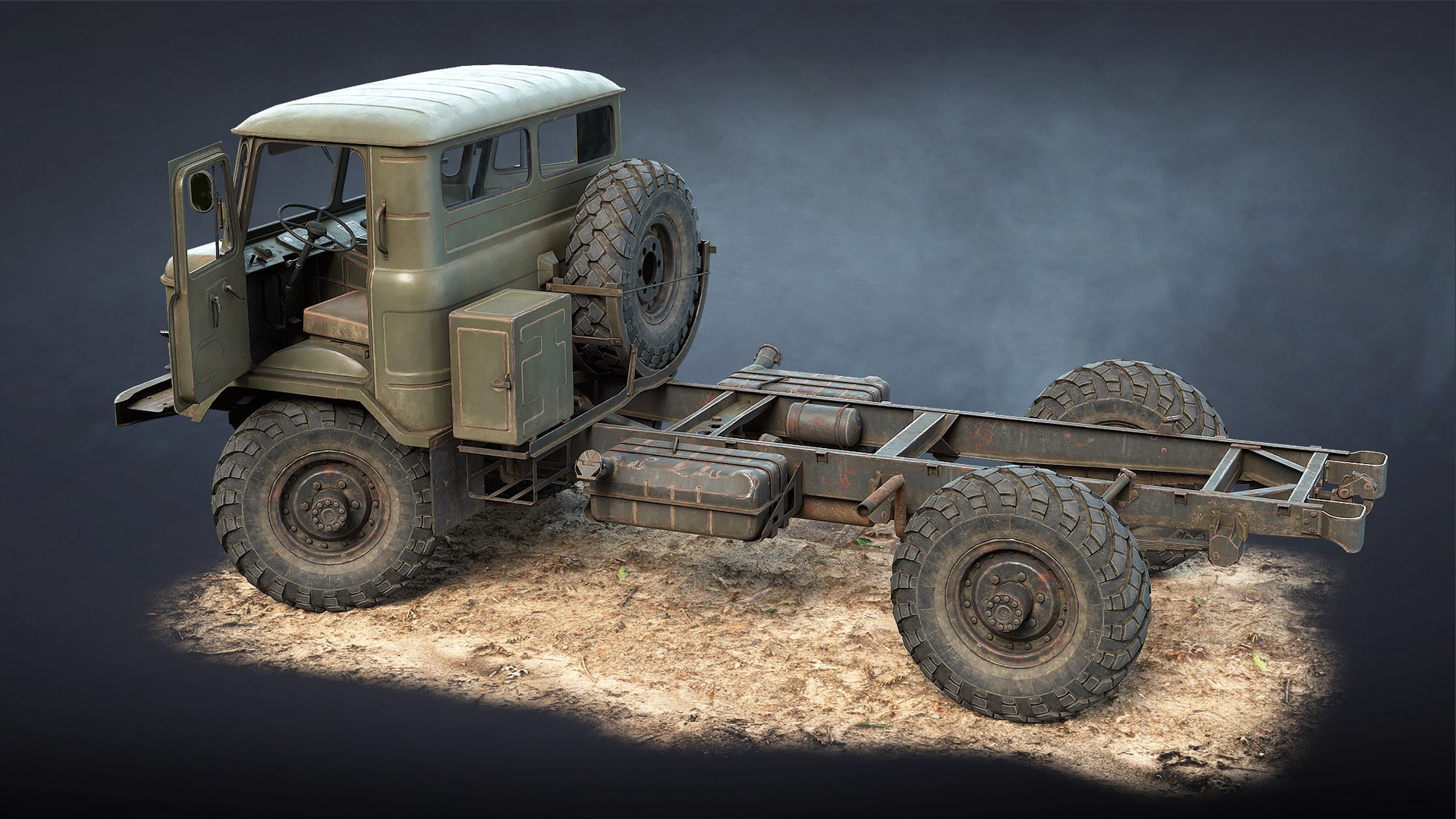 GAZ-66 Chassis 3D - TurboSquid 2052578