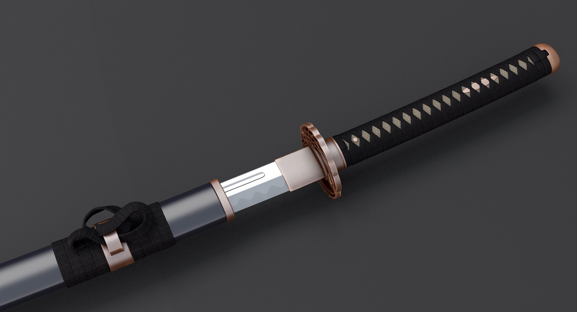 3D Model Japanese Katana Sword - TurboSquid 1359880