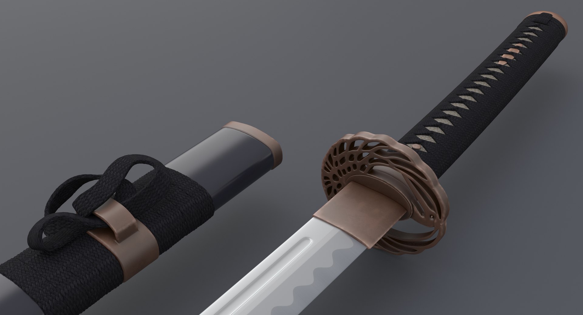 3D Model Japanese Katana Sword - TurboSquid 1359880