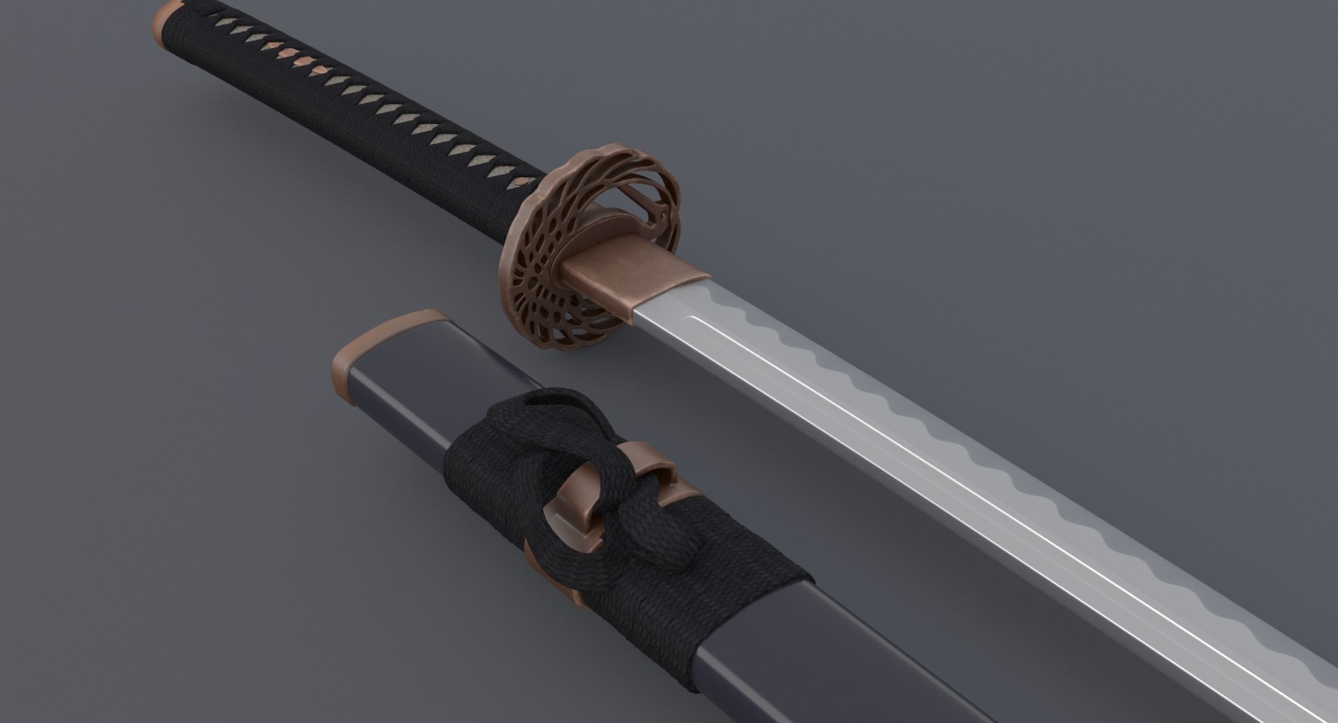 3D Model Japanese Katana Sword - TurboSquid 1359880