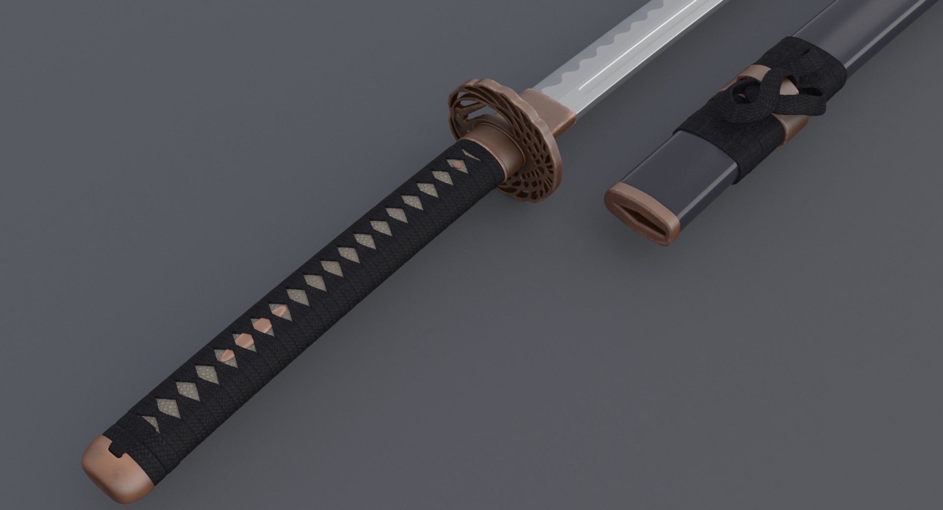 3D Model Japanese Katana Sword - TurboSquid 1359880