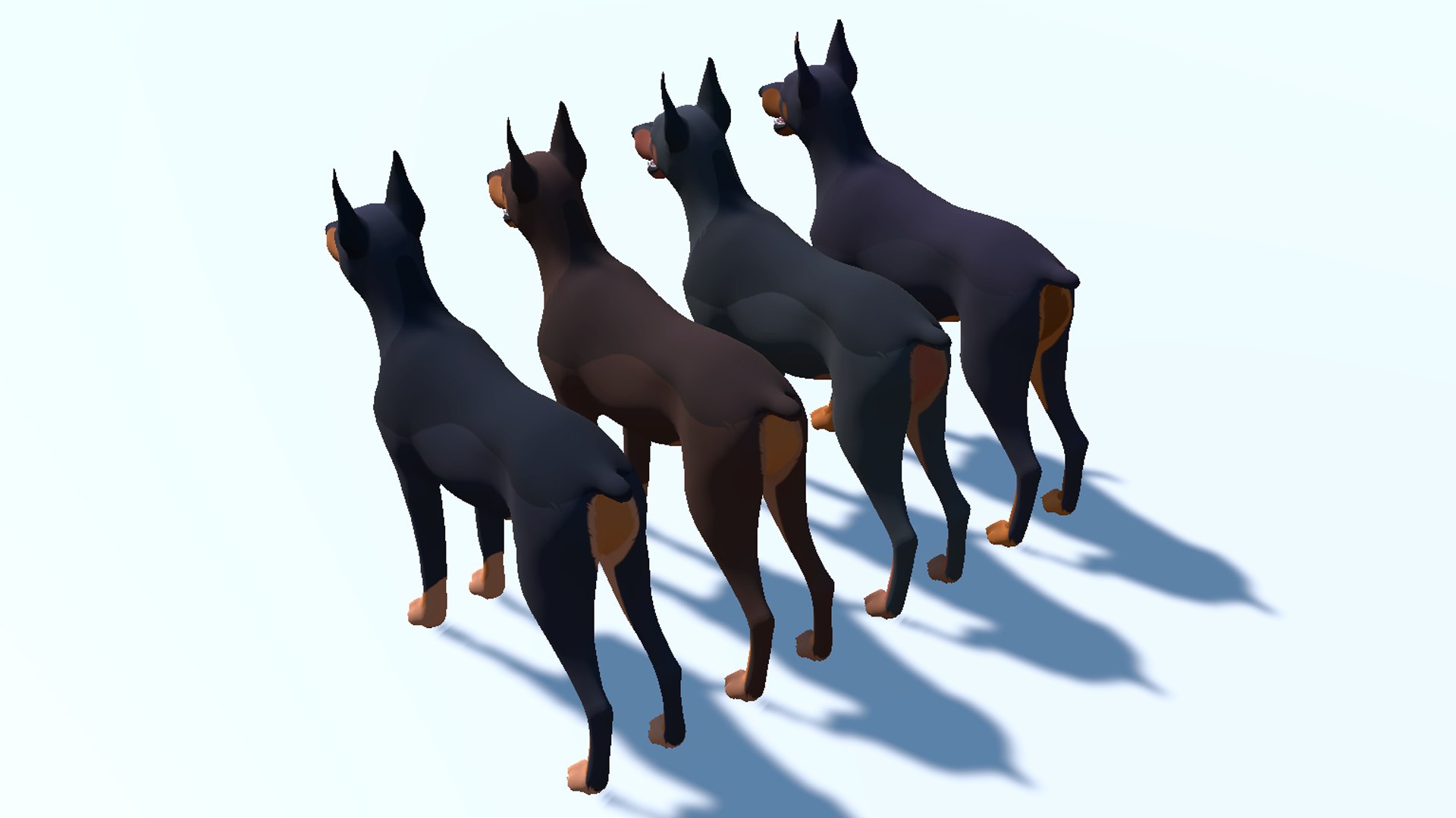 3D Cartoon Dog - Doberman - TurboSquid 2247713