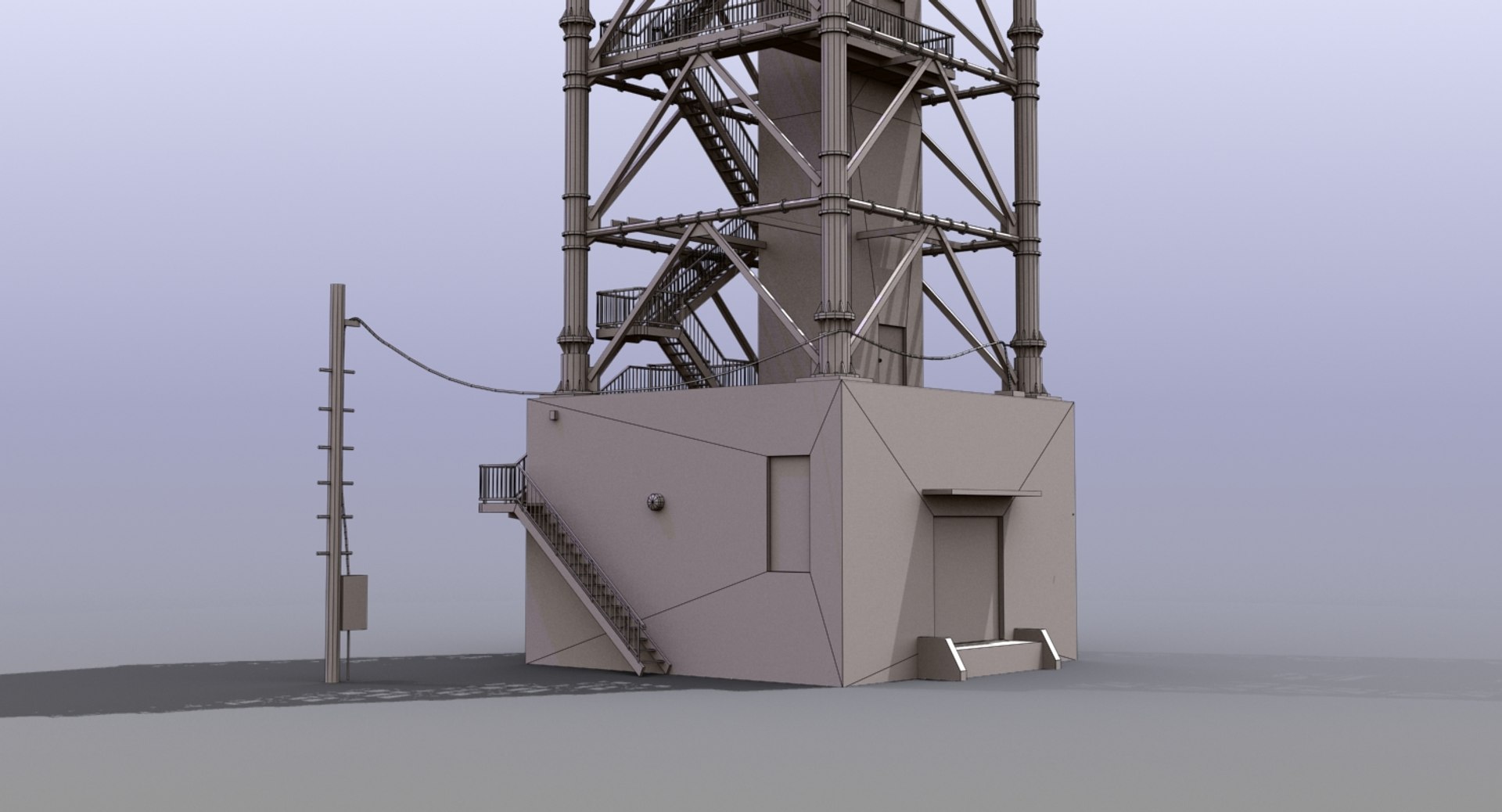 3d Model Radar Control Tower