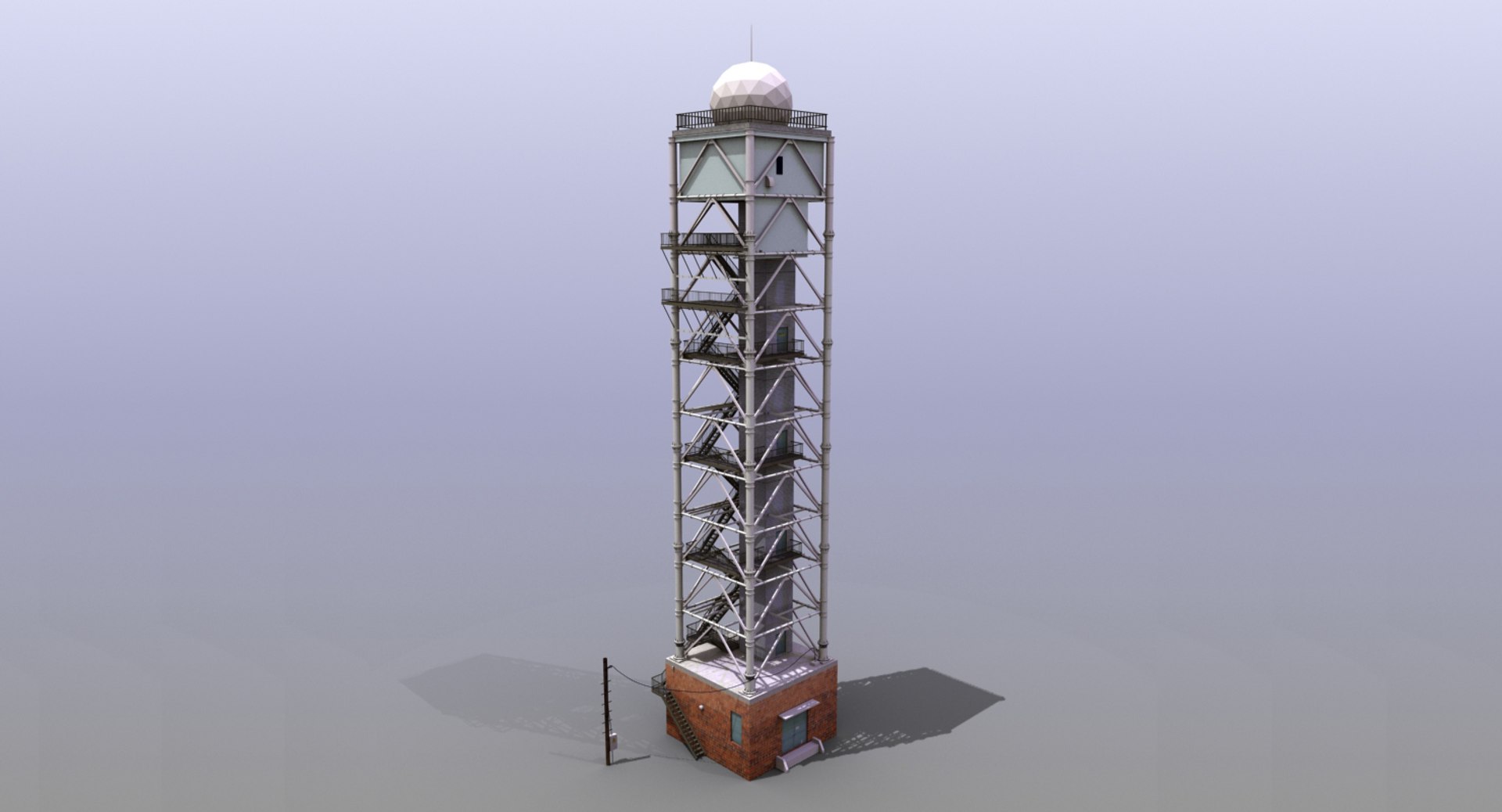 3d Model Radar Control Tower