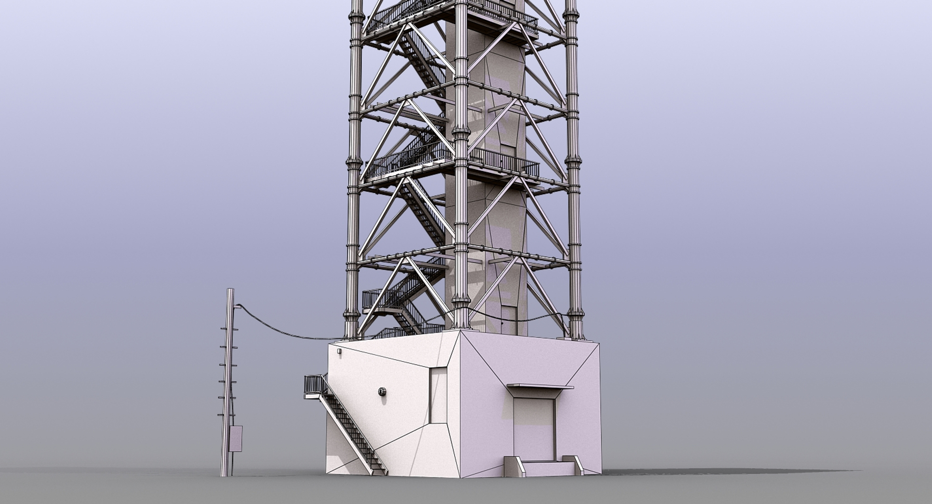 3d Model Radar Control Tower