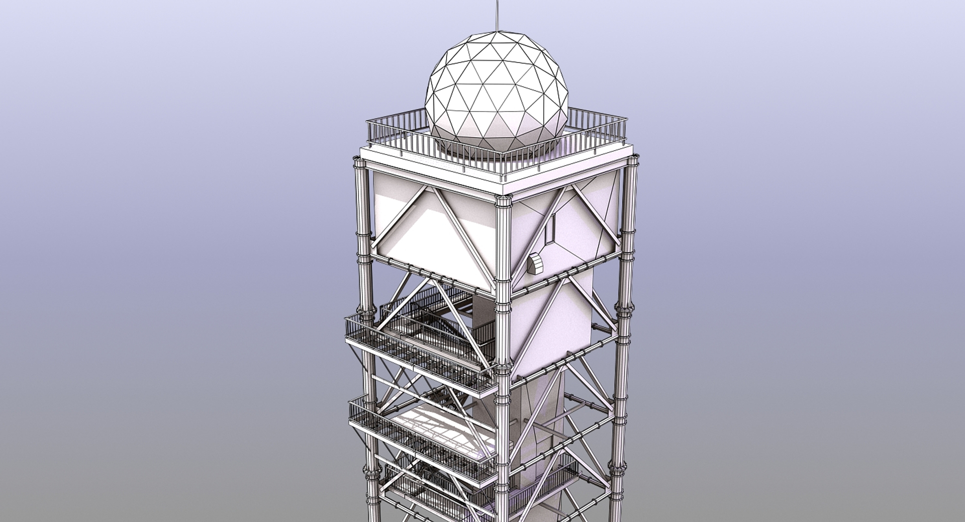 3d Model Radar Control Tower