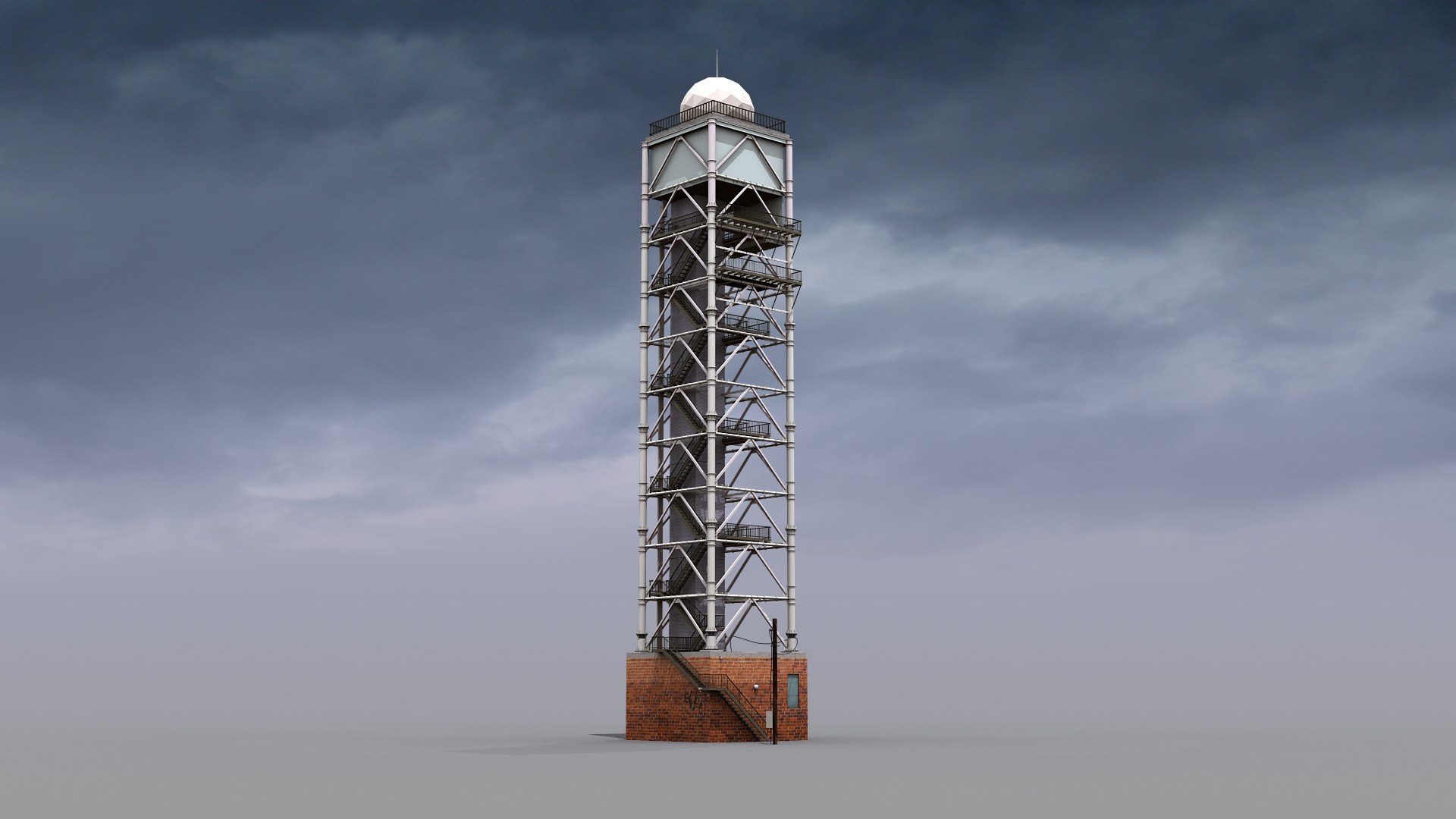 3d Model Radar Control Tower