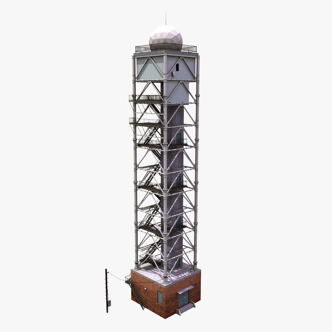 3d Model Radar Control Tower