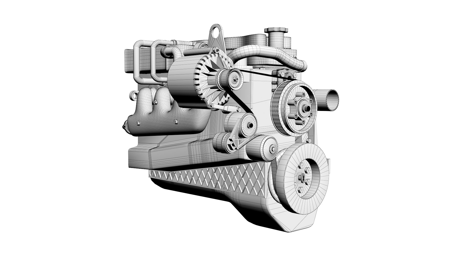 Engine Cummins 3d Model